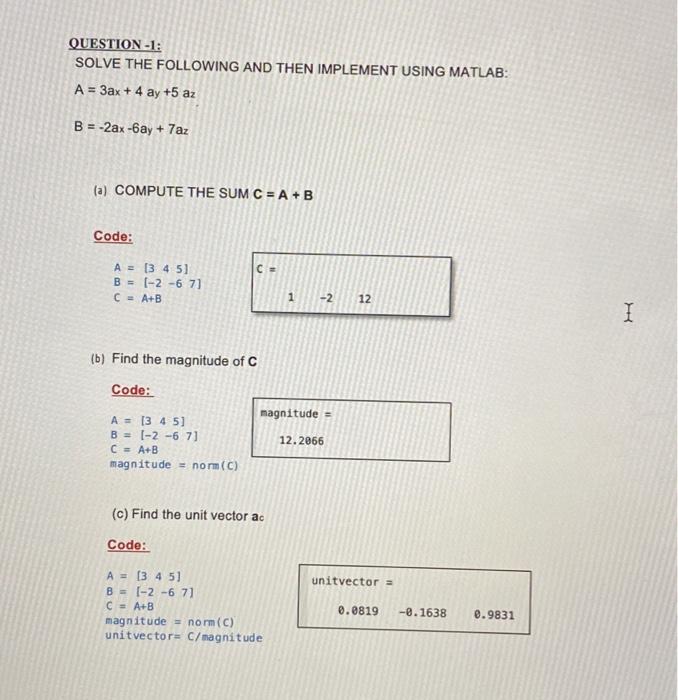 Solved QUESTION - 1: SOLVE THE FOLLOWING AND THEN IMPLEMENT | Chegg.com