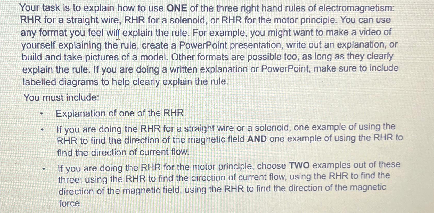Solved Your task is to explain how to use ONE of the three | Chegg.com