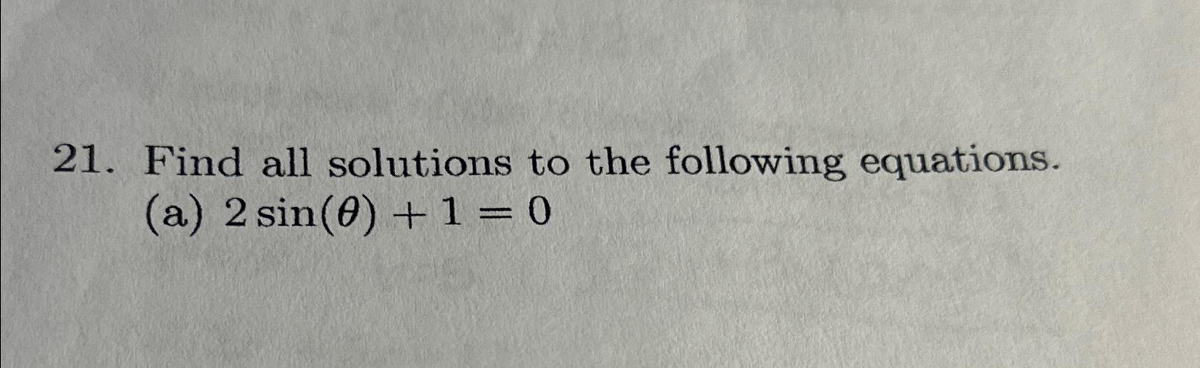 Solved Find all solutions to the following | Chegg.com