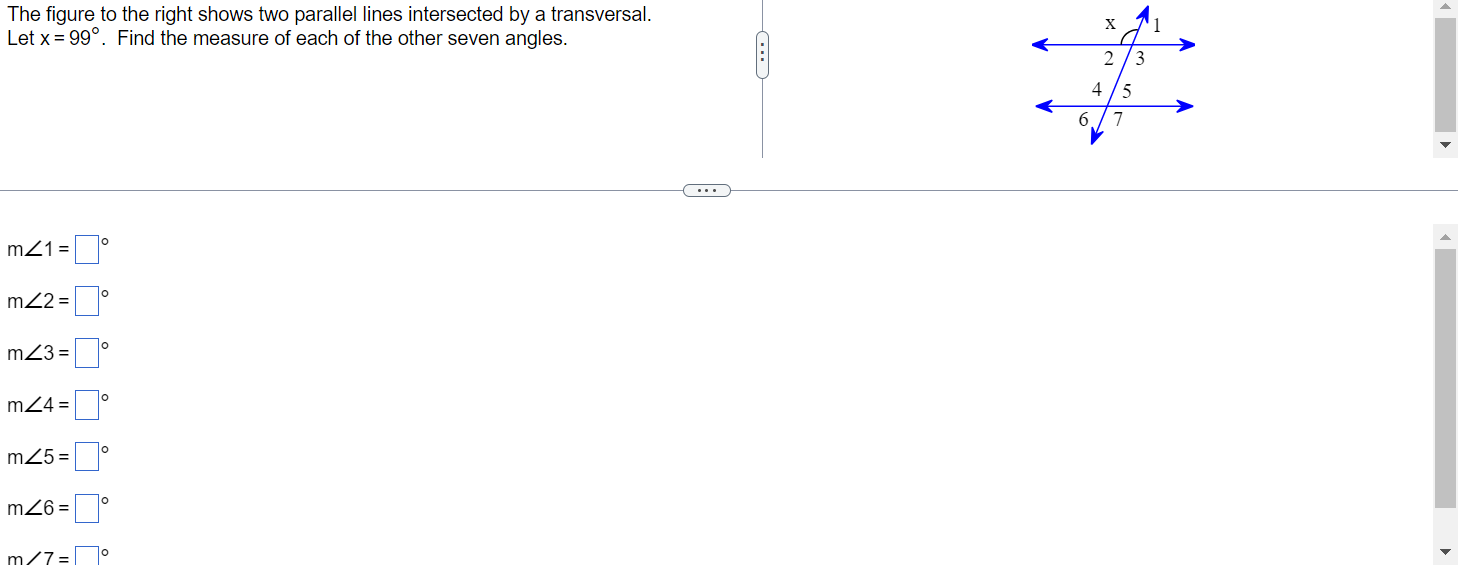 Solved The figure to the right shows two parallel lines | Chegg.com