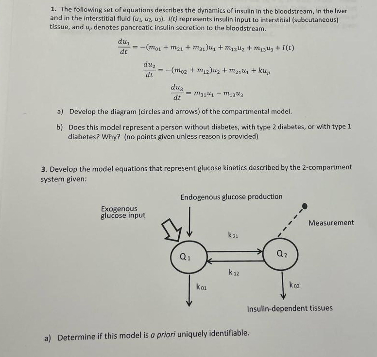 Solved The following set of equations describes the dynamics | Chegg.com