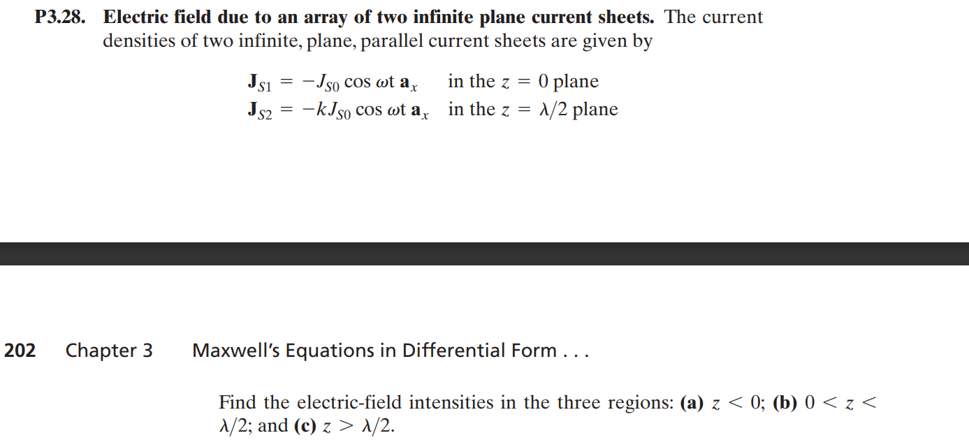Solved 202 ﻿Chapter 3 ﻿Maxwell's Equations in Differential | Chegg.com