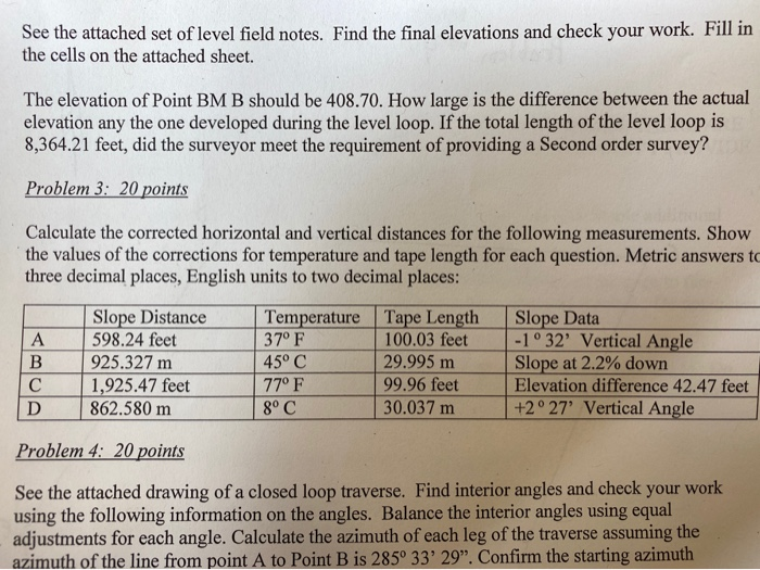 Solved calculate the corrected horizontal and vertical | Chegg.com