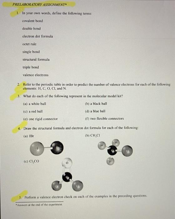Solved Prelaboratory Assignment 1 In Your Own Words Define