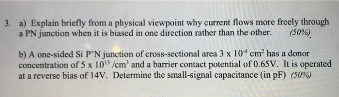 Solved a) Explain briefly from a physical viewpoint why | Chegg.com