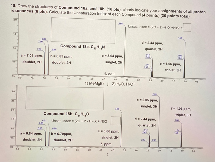 Solved 18. Draw the structures of Compound 18a. and 18b. (18 | Chegg.com