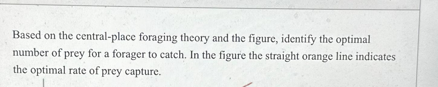Solved Based on the central-place foraging theory and the | Chegg.com