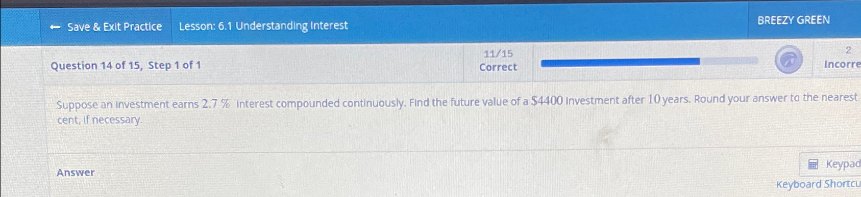 Solved Save & Exit PracticeLesson: 6.1 ﻿Understanding | Chegg.com