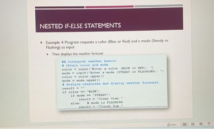 Solved Example 4: Program requests a color (Blue or Red) and | Chegg.com