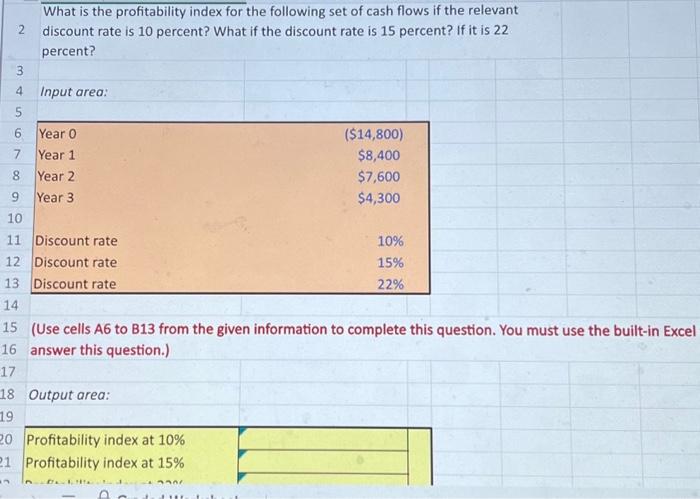 2 What is the profitability index for the following | Chegg.com