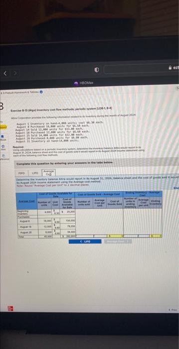 Solved Exercise 8 13 Algo Inventory Cost Flow Methods 