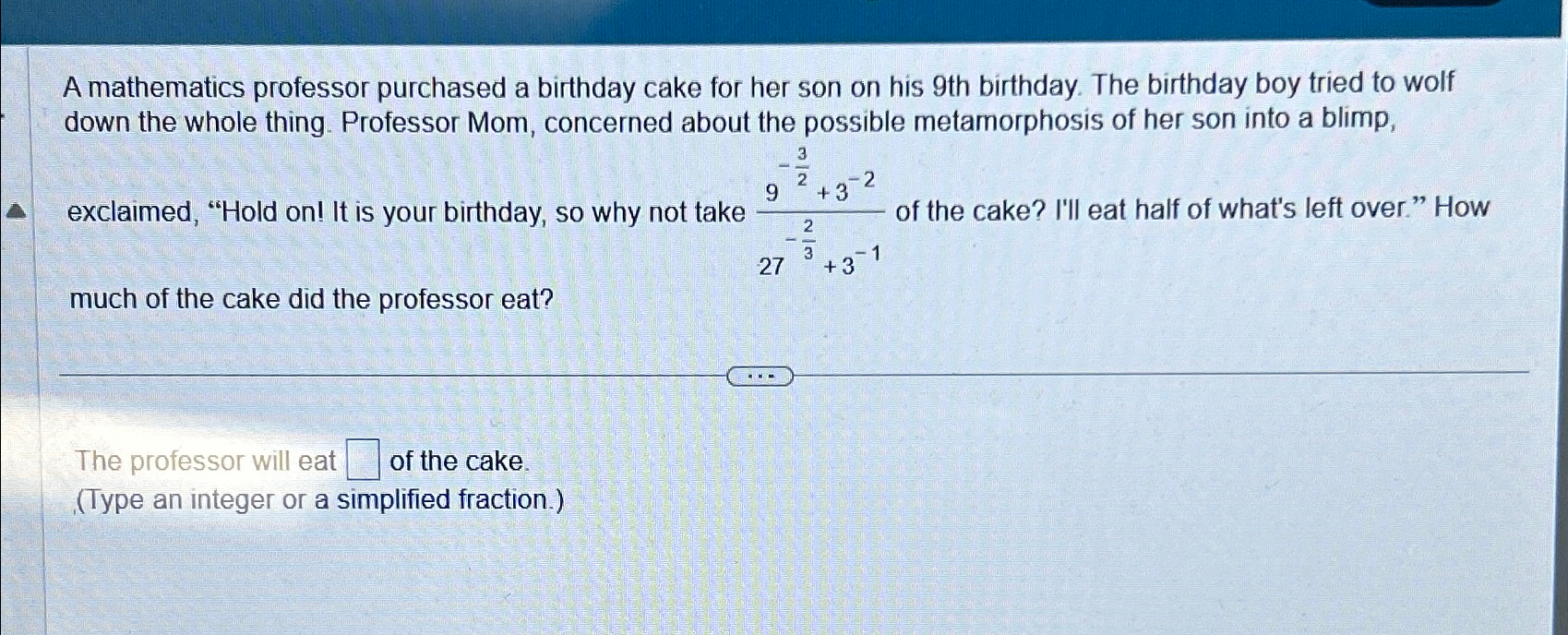 Solved A mathematics professor purchased a birthday cake for | Chegg.com
