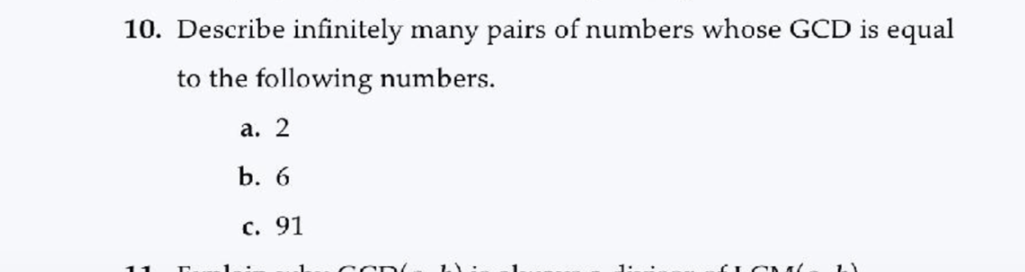 Solved Describe infinitely many pairs of numbers whose GCD | Chegg.com