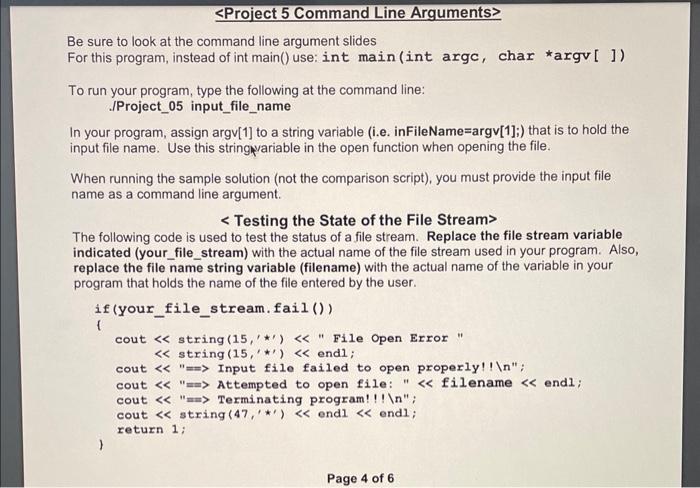 Solved In Project 5, you will write a computer program that | Chegg.com