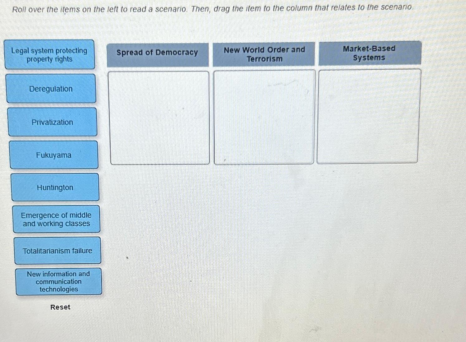 Solved Roll over the items on the left to read a scenario. | Chegg.com
