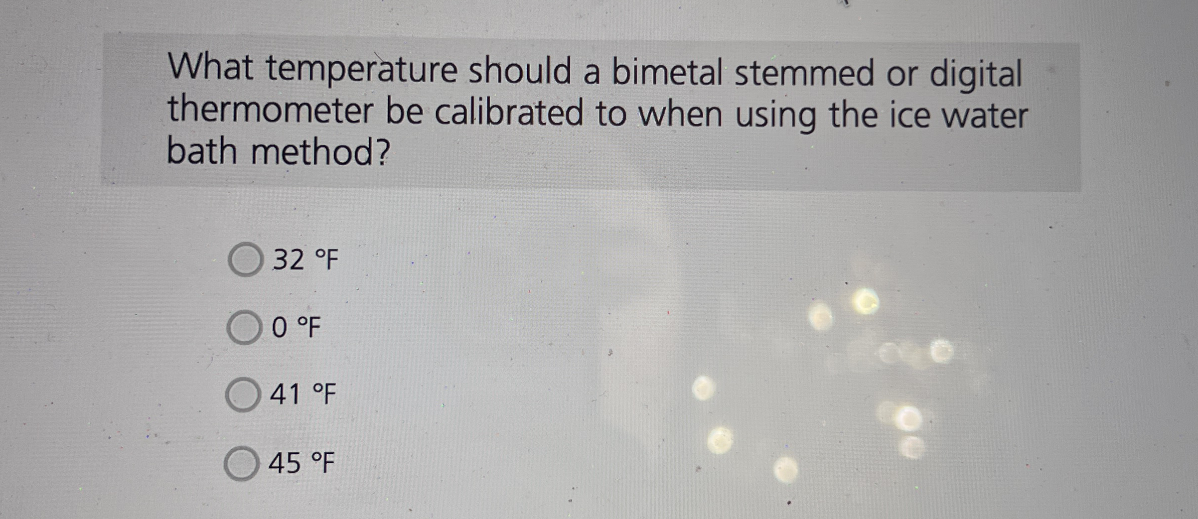 Solved What temperature should a bimetal stemmed or digital | Chegg.com