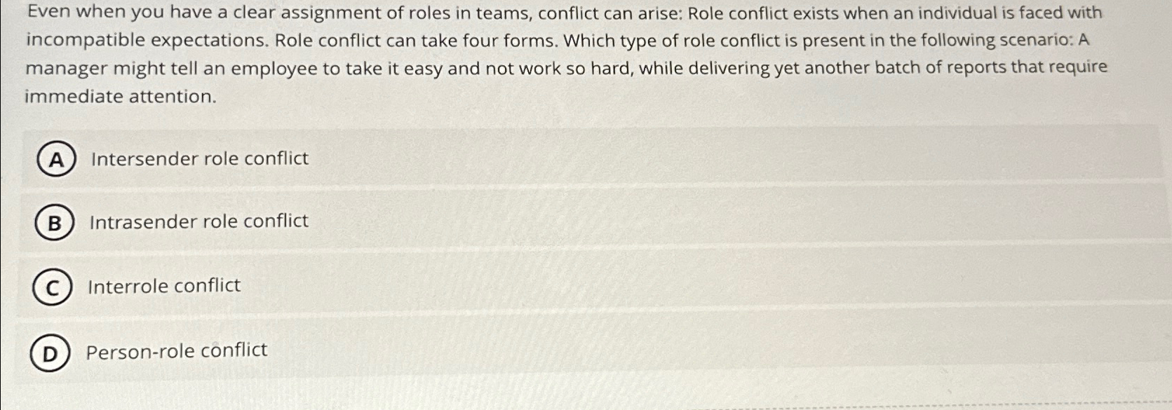 Solved Even when you have a clear assignment of roles in | Chegg.com