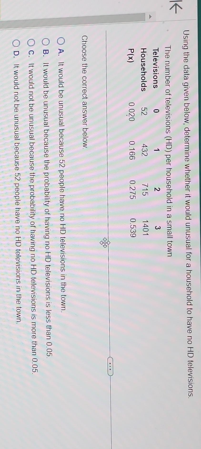 Solved Using the data given below, determine whether it | Chegg.com