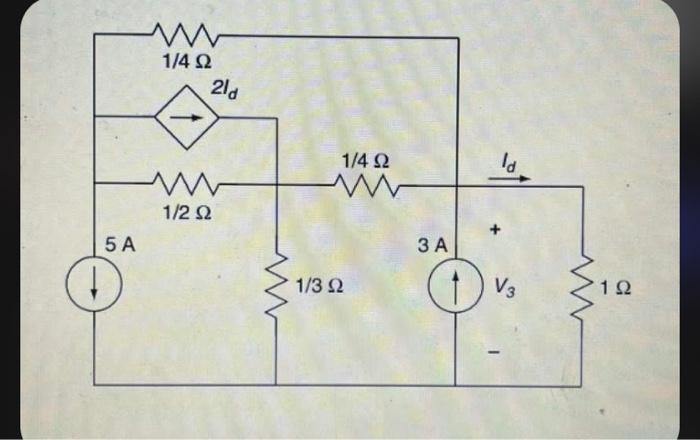 Solved Find the voltage V3 in the circuit in the figure. | Chegg.com