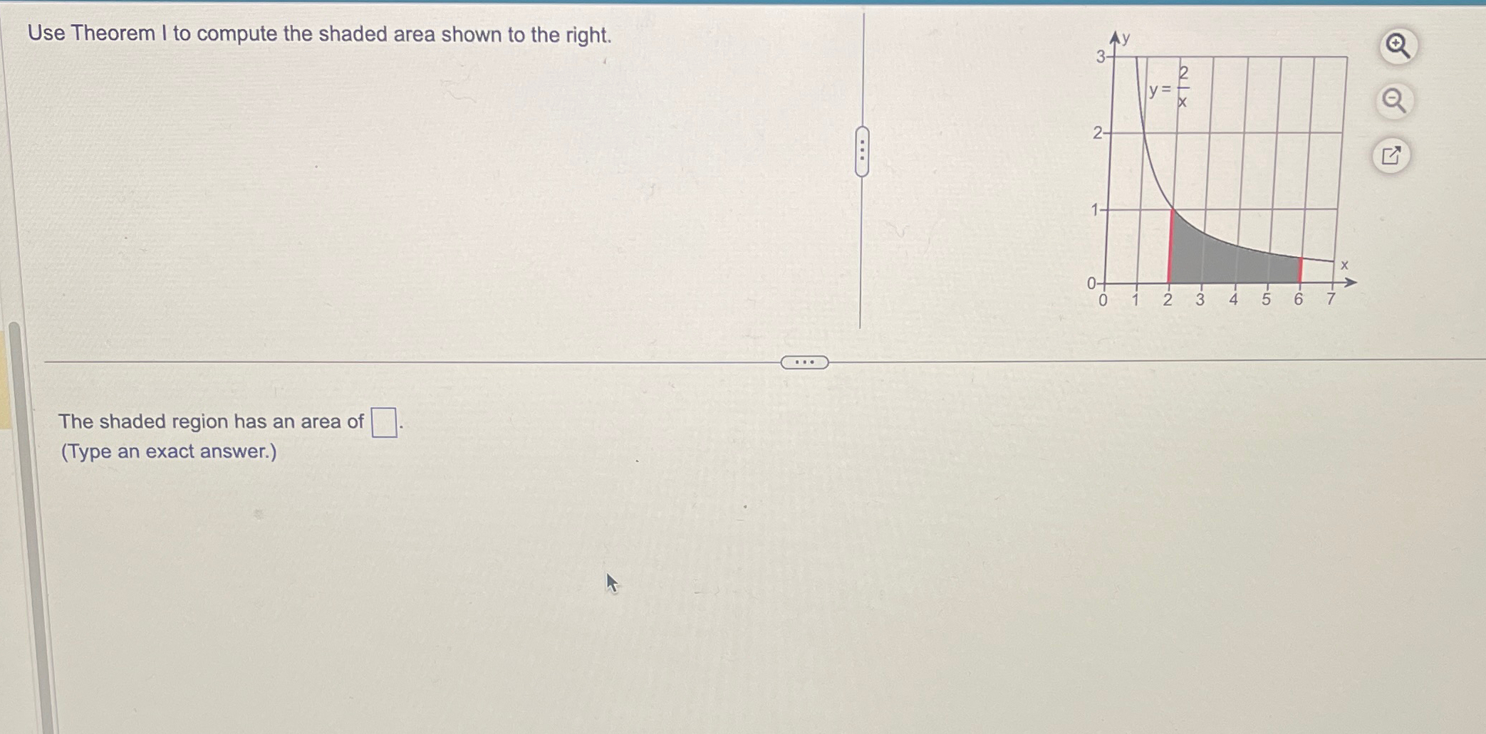 Solved Use Theorem I to compute the shaded area shown to the | Chegg.com