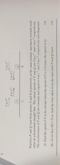 Solved Particles P and Q stan from points A and B | Chegg.com