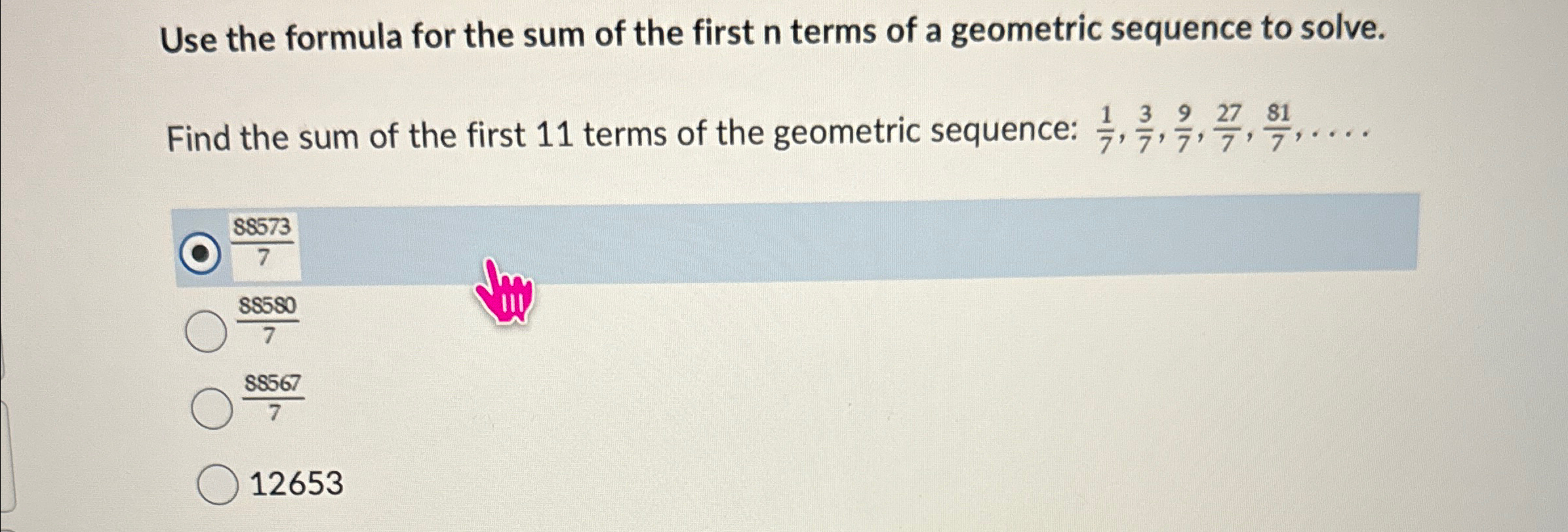 Solved Use the formula for the sum of the first n ﻿terms of | Chegg.com