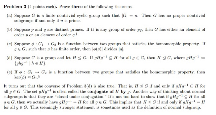 Solved Problem 3 (4 points each). Prove three of the | Chegg.com