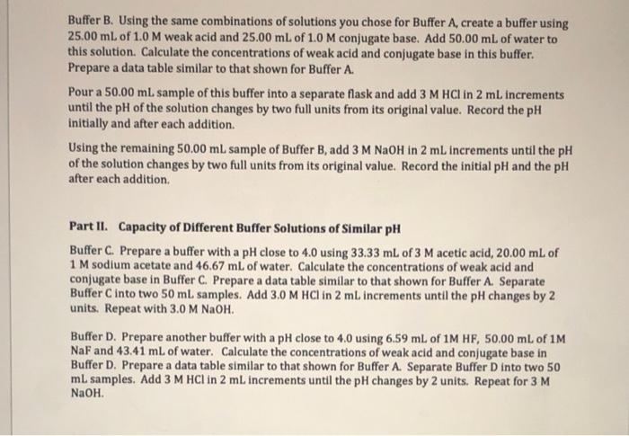 Solved Experiment 10 Buffers and Buffer Capacity Review | Chegg.com