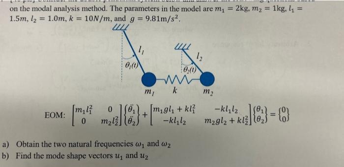Solved on the modal analysis method. The parameters in the | Chegg.com