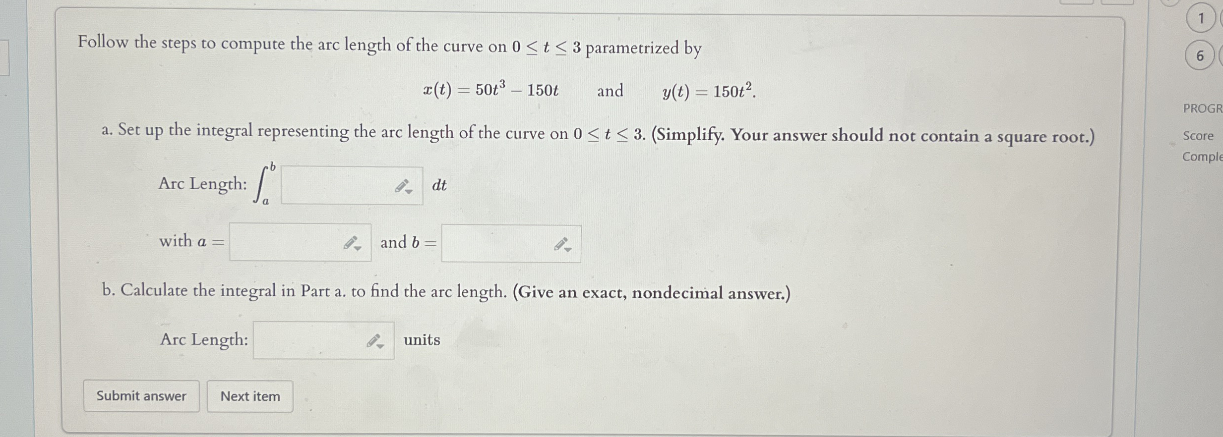 Solved Follow the steps to compute the arc length of the | Chegg.com