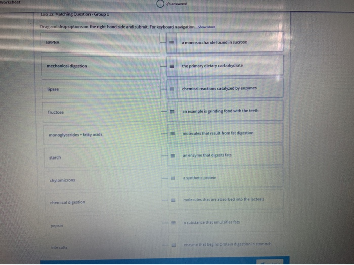 Solved Worksheet 04 answered Lab 12: Matching Question - | Chegg.com