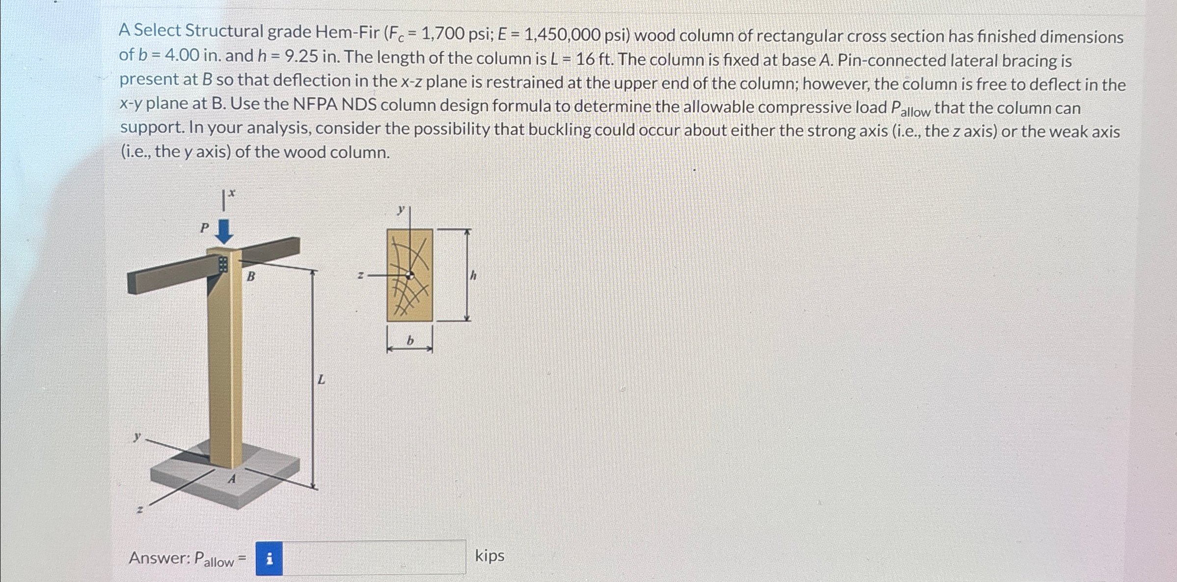 Solved A Select Structural grade Hem-Fir | Chegg.com