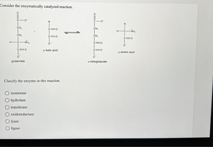 Solved Consider the enzymatically catalyzed reaction. | Chegg.com