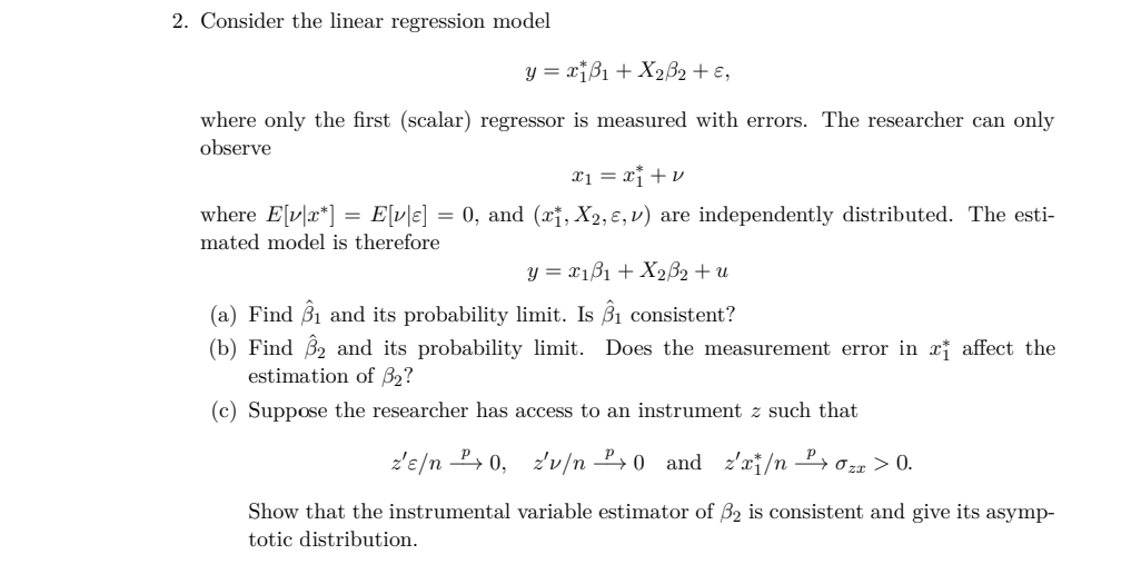 Solved Consider the linear regression | Chegg.com