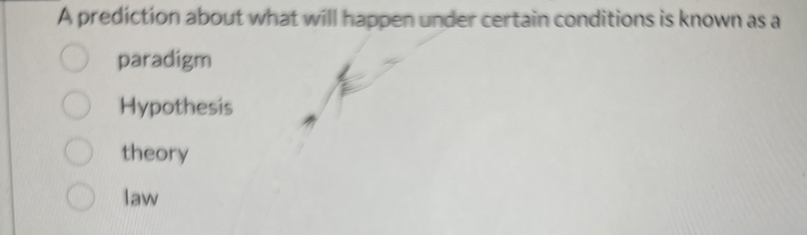 Solved A prediction about what will happen under certain | Chegg.com