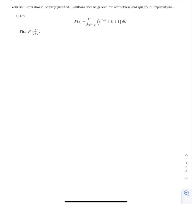 Solved Your solutions should be fully justified. Solutions | Chegg.com