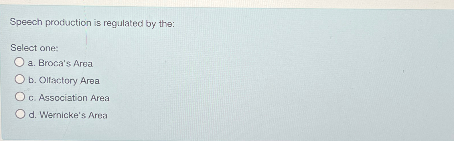 Solved Speech production is regulated by the:Select one:a. | Chegg.com