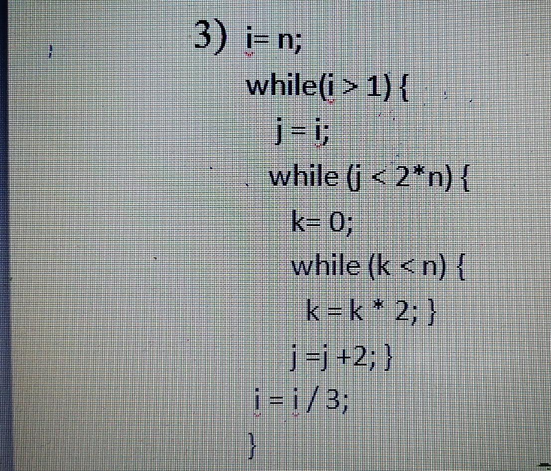 Solved Using Big-O notation, express the time complexity of | Chegg.com