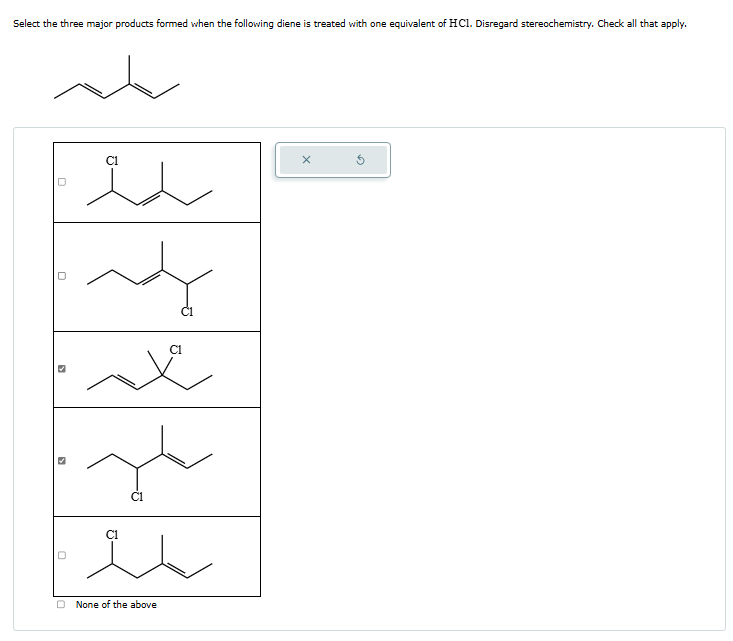 Solved Select the three major products formed when the | Chegg.com