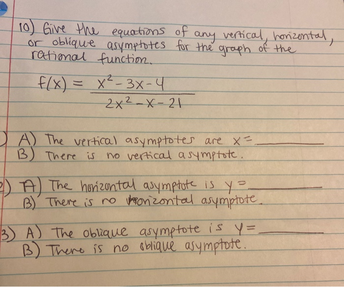 How To Find The Equation Of A Non Vertical Asymptote - Tessshebaylo