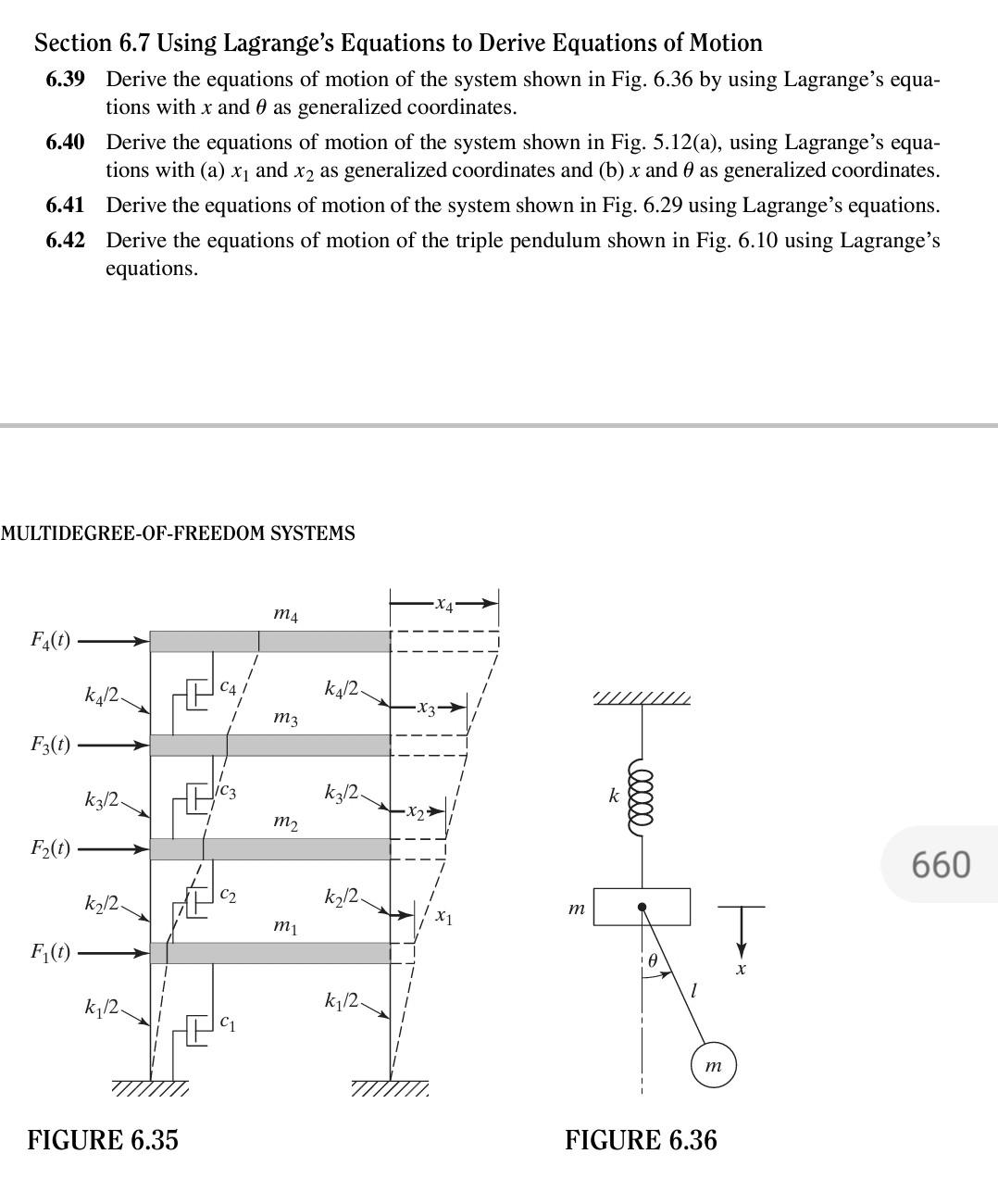 Solved Section 6.7 Using Lagrange's Equations to Derive | Chegg.com
