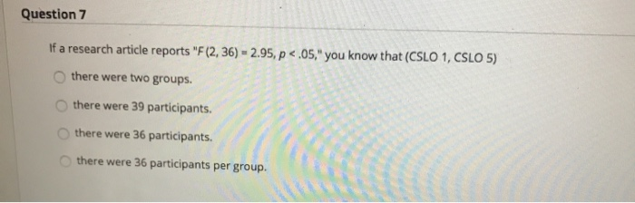 Solved Question 7 If A Research Article Reports F 2 36 Chegg solved-question-7-if-a-research-article-reports-f-2-36-chegg
