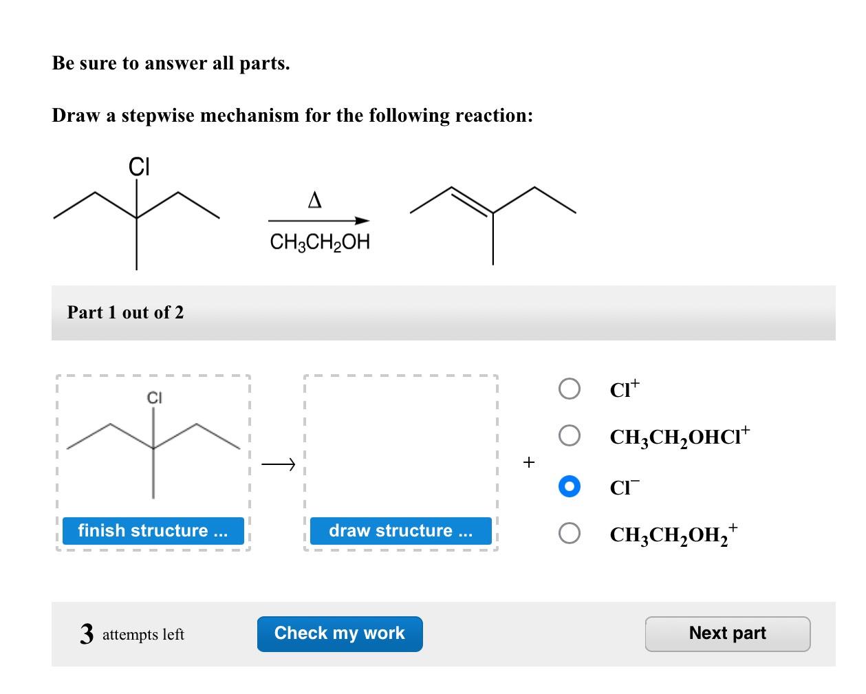 Solved Be sure to answer all parts.Draw a stepwise mechanism | Chegg.com