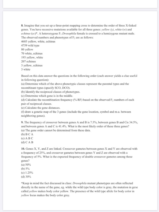 Solved 8. Imagine that you set up a three-point mapping | Chegg.com