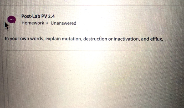 Solved Post-Lab PV 2.4 Homework Unanswered In your own | Chegg.com