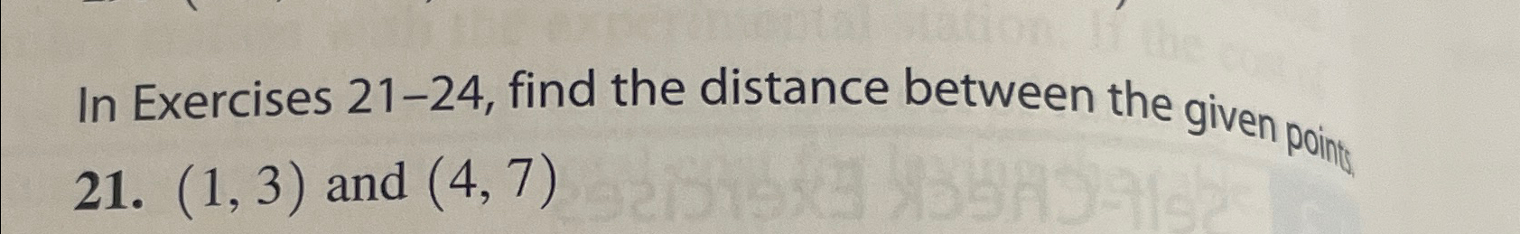 Solved In Exercises 21-24, ﻿find the distance between the | Chegg.com