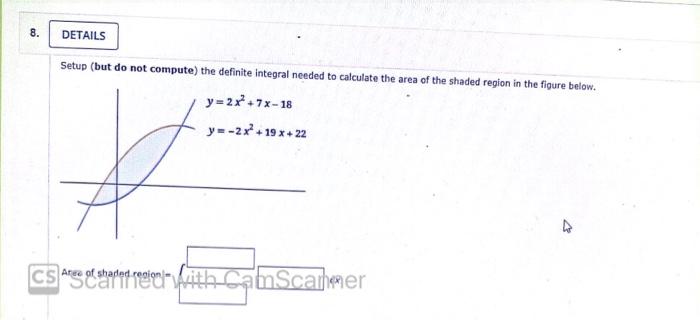 Solved Setup (but do not compute) the definite integral | Chegg.com