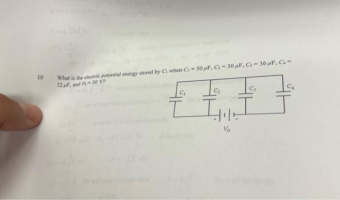 Solved What is the electric potential energy stored by C2 | Chegg.com