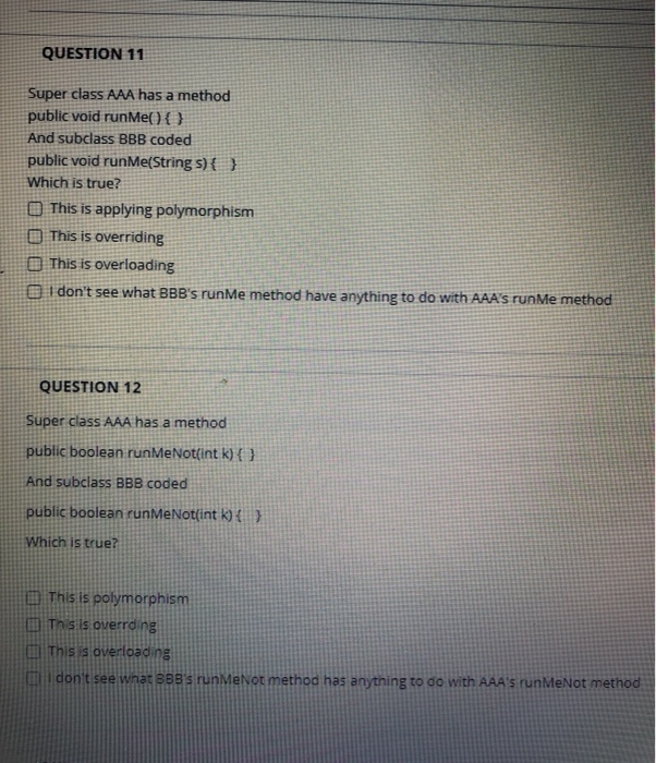 Solved QUESTION 9 Super class CCC has constructors public | Chegg.com