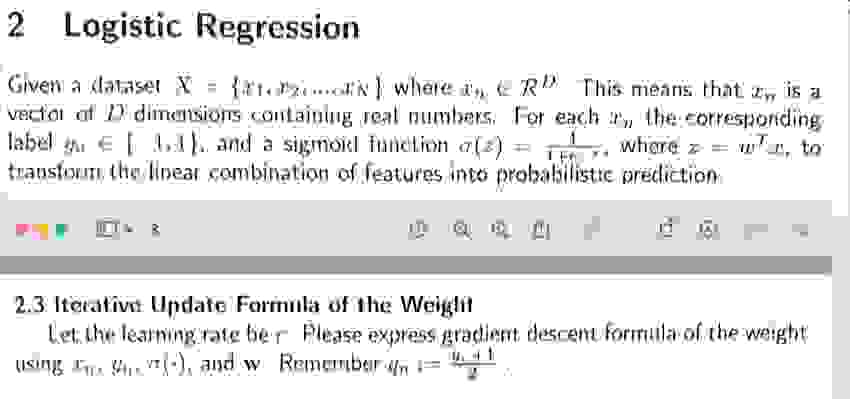 Solved 2 ﻿Logistic Regression veicion af D ﻿dinusions | Chegg.com